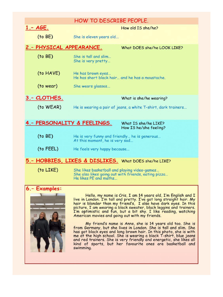 11th Describing People 2 | PDF