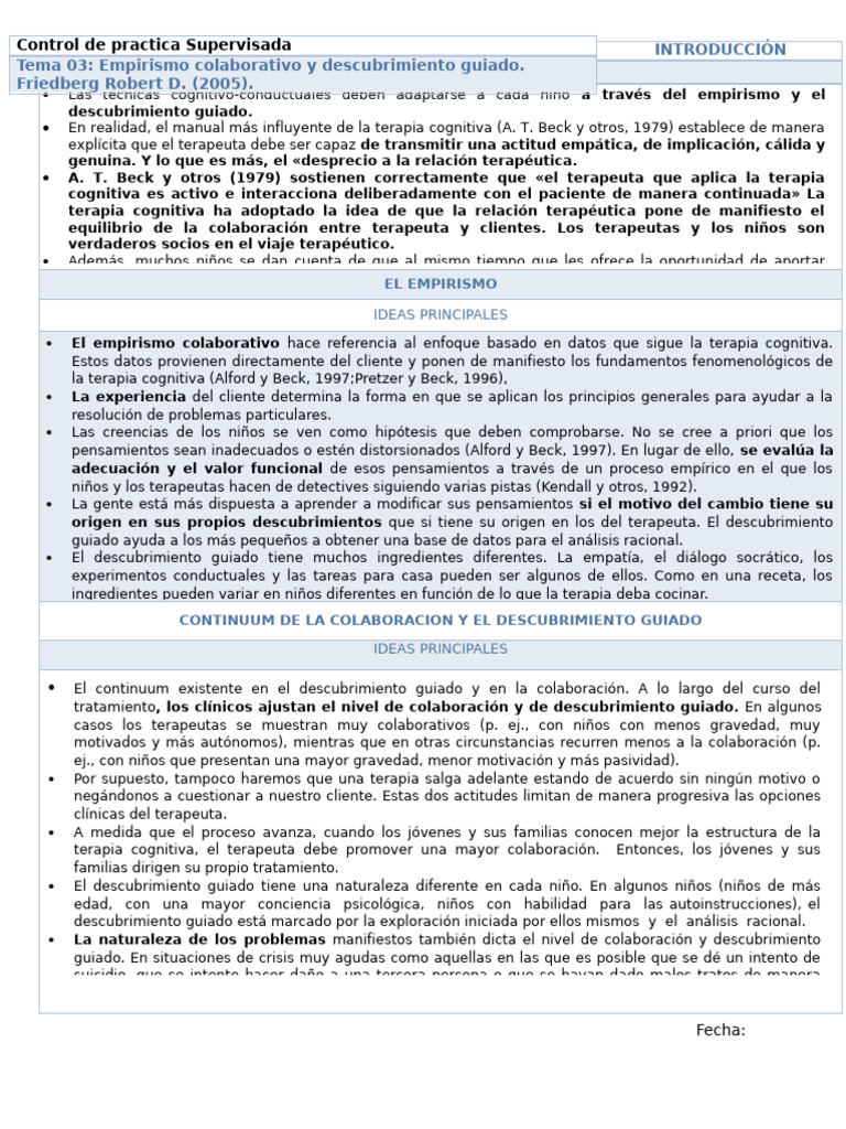 Control de practica Supervisada 03 | PDF