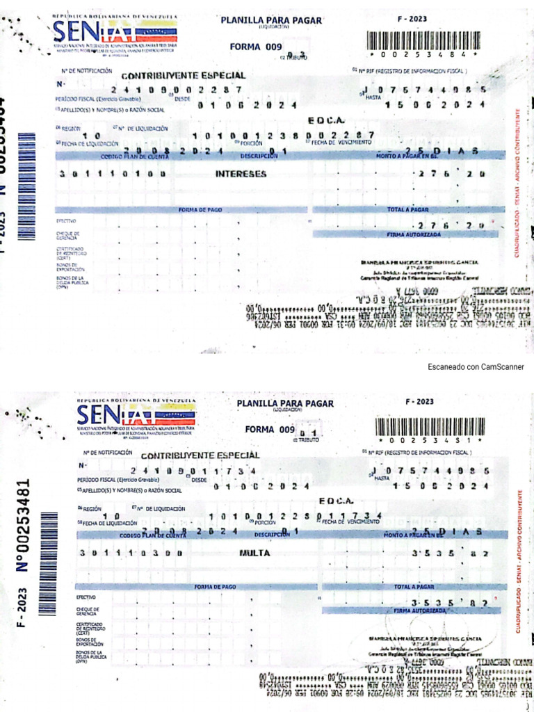 Multa y Interés Seniat | PDF