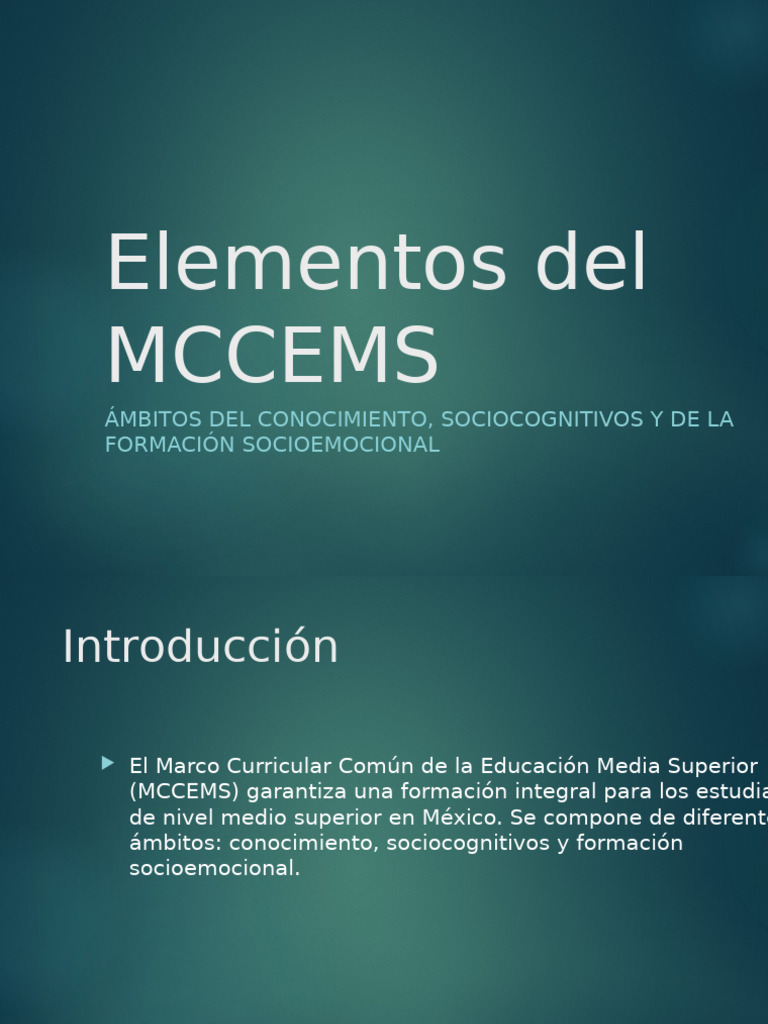 MCCEMS Presentacion | PDF