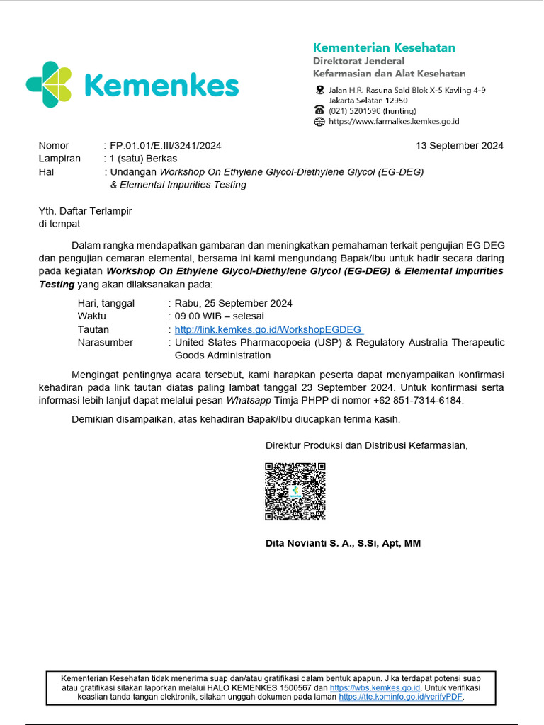 Workshop On Ethylene Glycol-Diethylene Glycol (EG-DEG) & Elemental ...