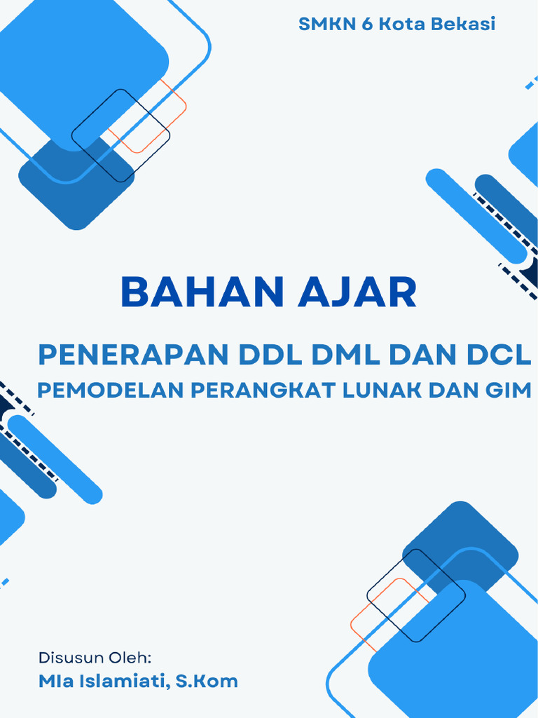 Bahan Ajar DDL DML Dan DCL | PDF