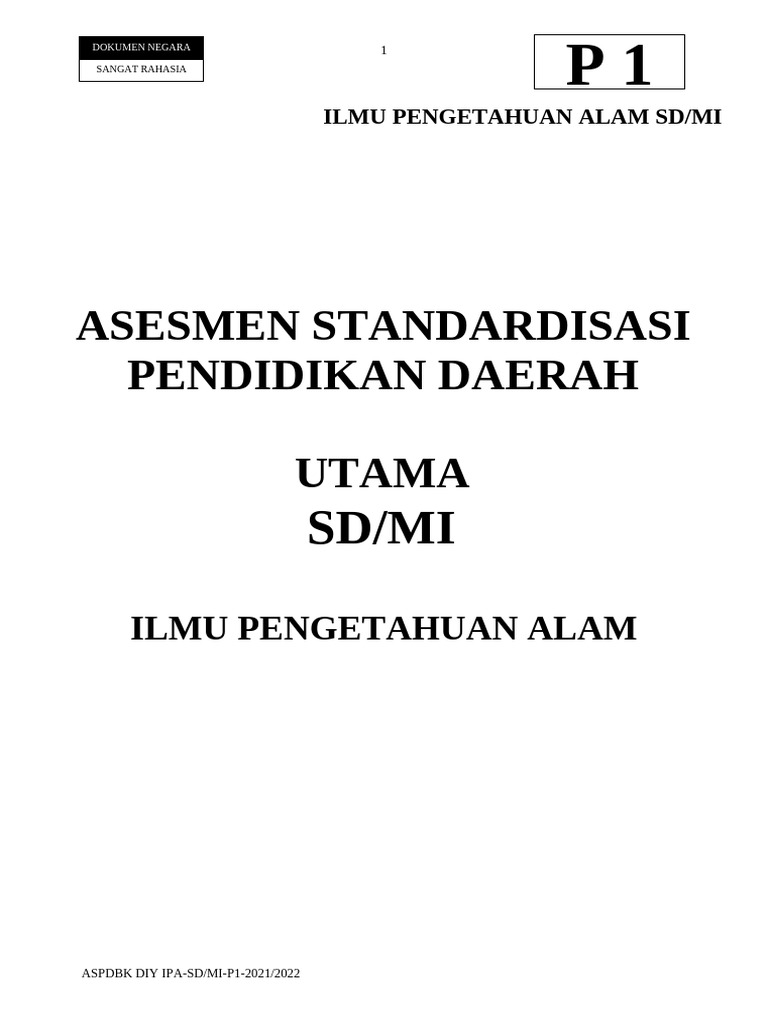 1.aspd SD Ipa p1 2022 | PDF