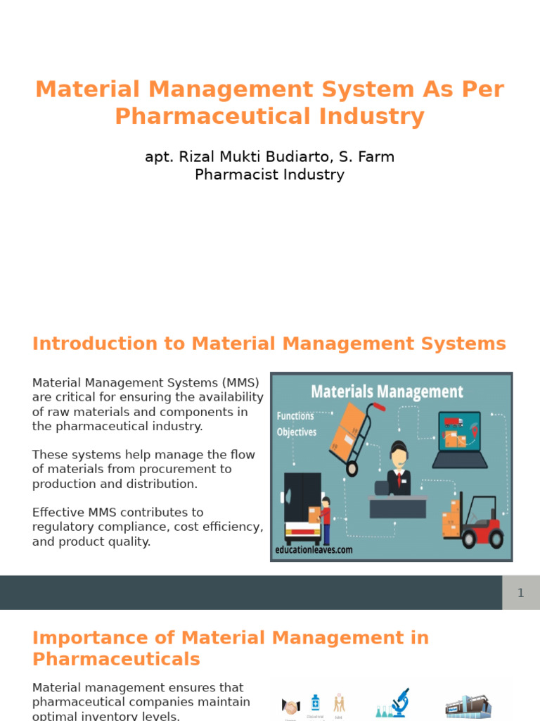 Material Management System As Per Pharmaceutical Industry | PDF
