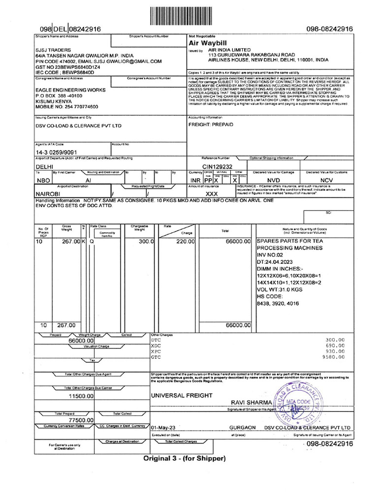 AWB INVOICE 02 | PDF