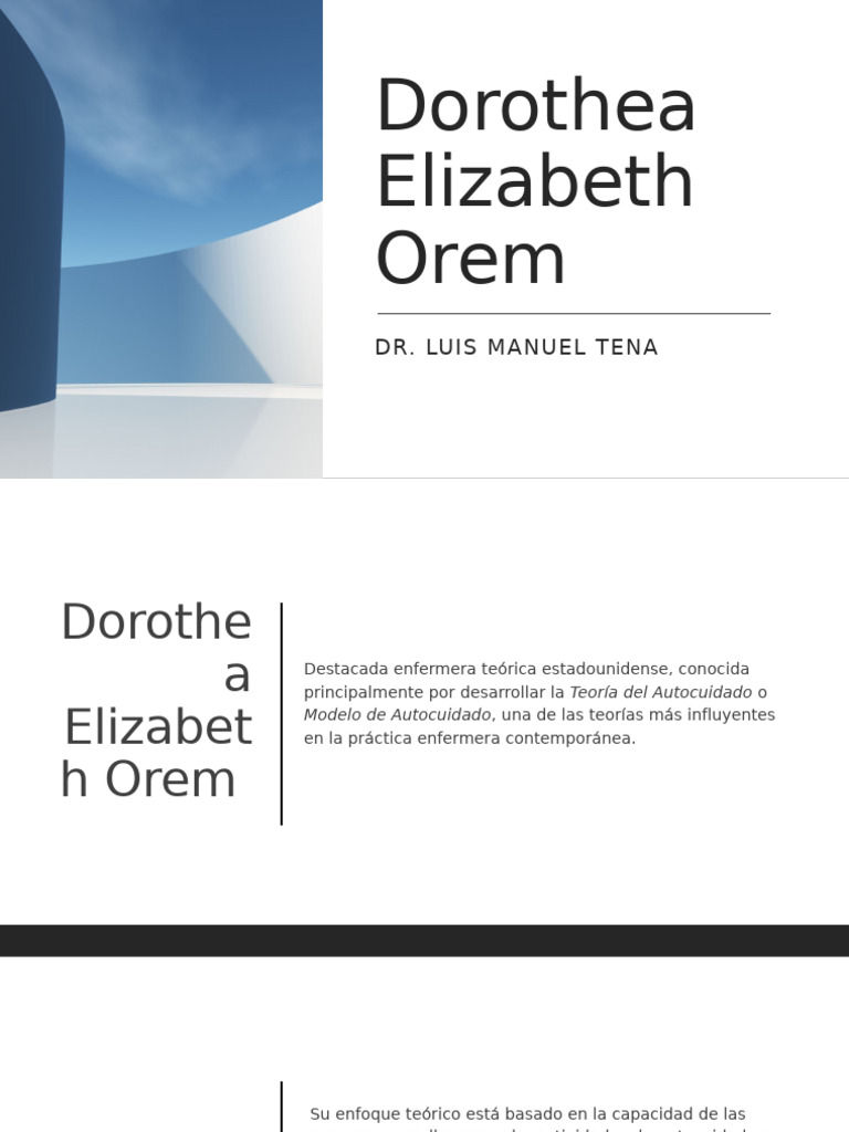 Dorothea Elizabeth Orem | PDF