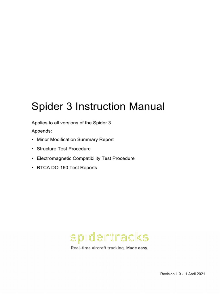 Spider 3 User Manual April 2021 | PDF