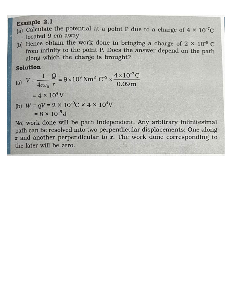 Class 12 Phy Ch2 All Egs | PDF