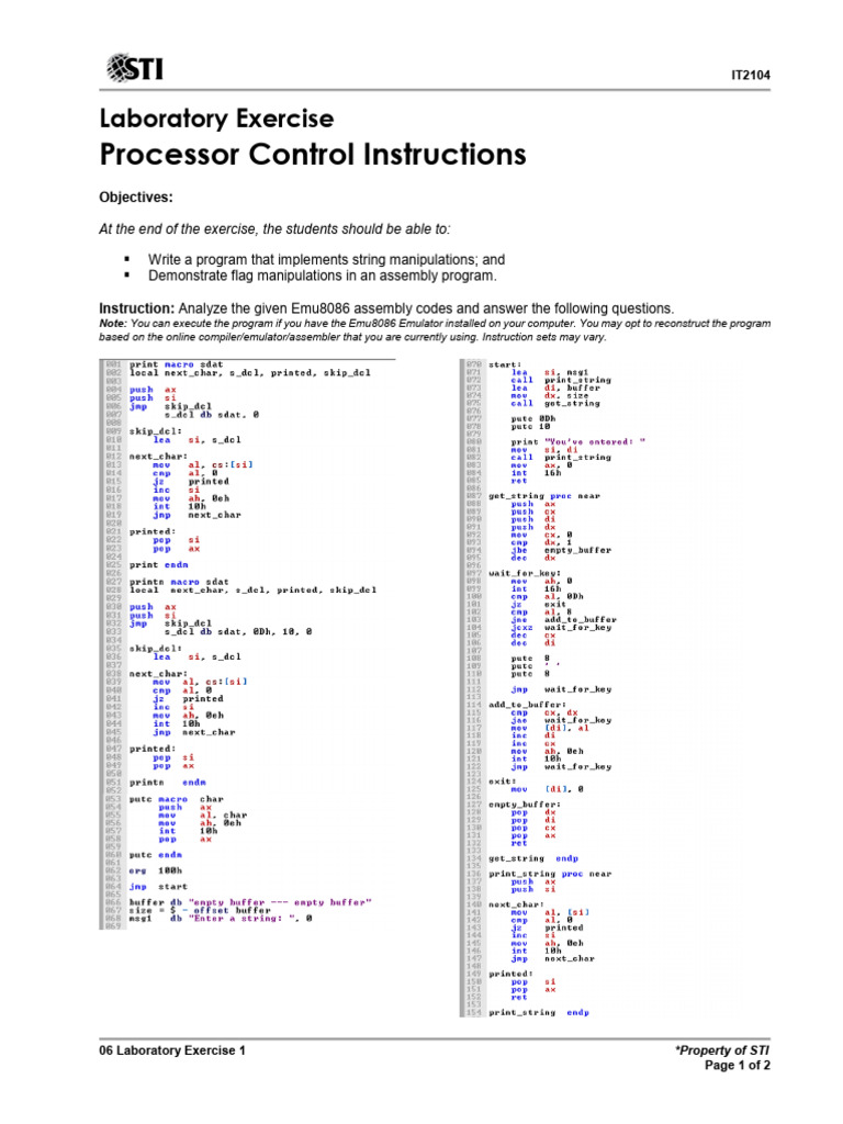 06_Laboratory_Exercise_1(6) | PDF 06_Laboratory_Exercise_1(6) | PDF