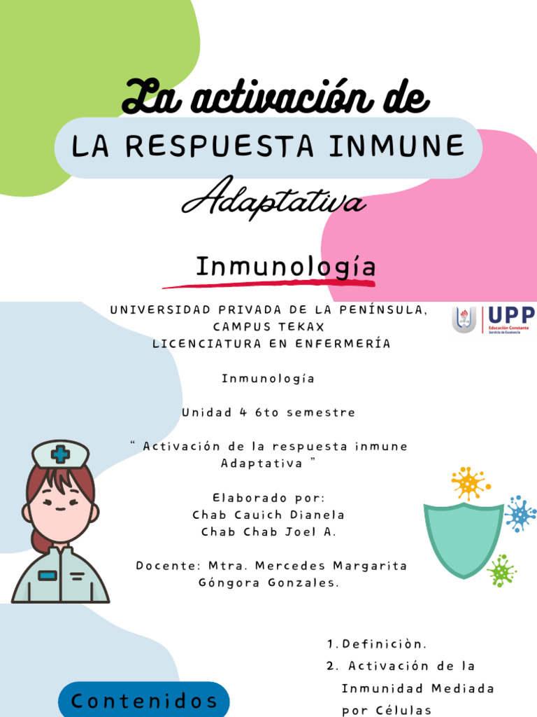Equipo #3 Activación de La Respuesta Inmune Adaptativa | PDF