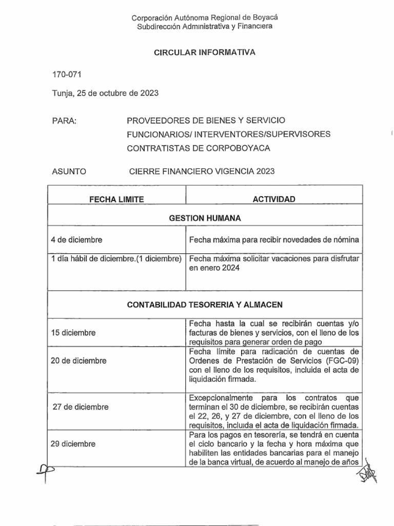 Circular 170-071 | PDF