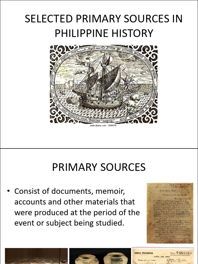 Selected Primary Sources in Philippine History | PDF