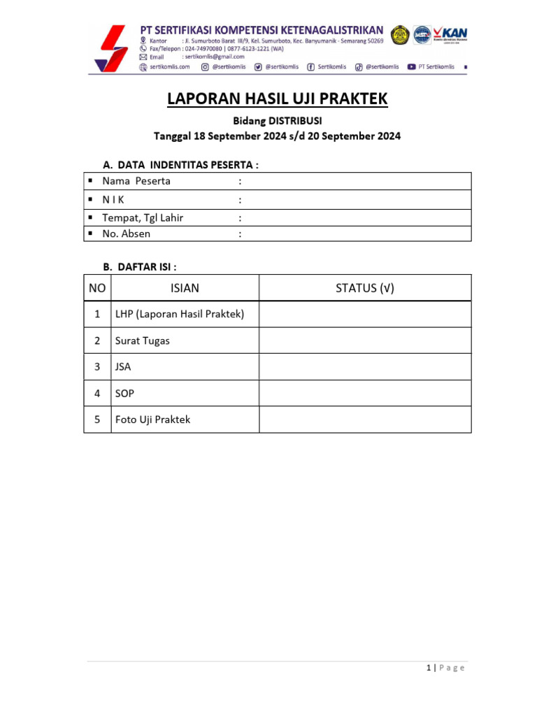 690 Formulir Lhp (1) | PDF