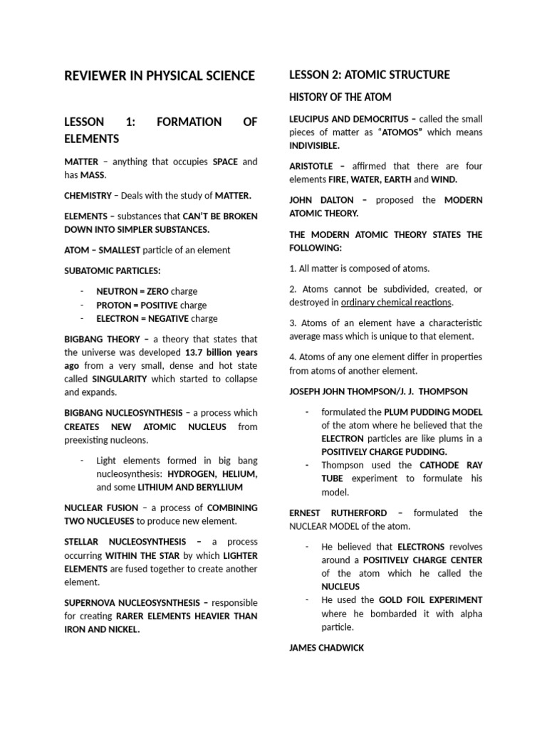Reviewer in Physical Science | PDF