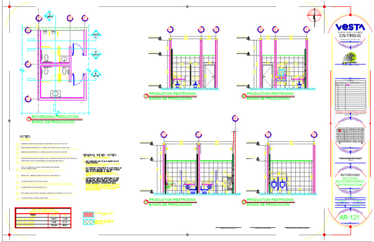 AR-121 SECCIONES BAÑOS DE PRODUCCION | PDF