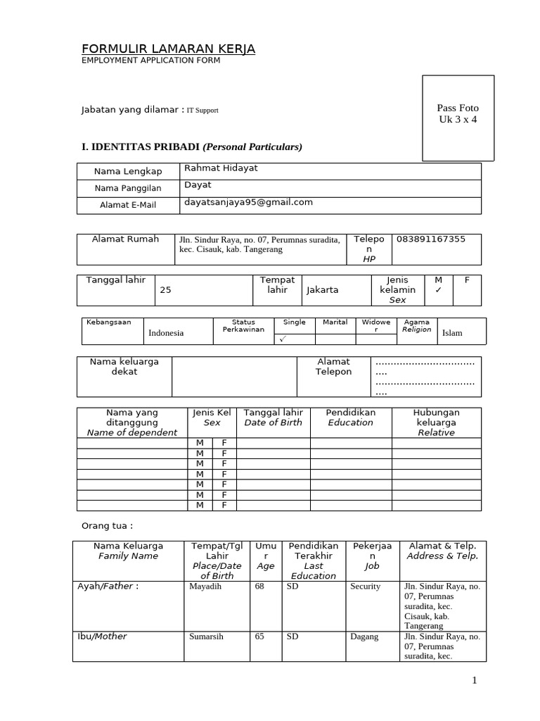Application Form 2024 | PDF