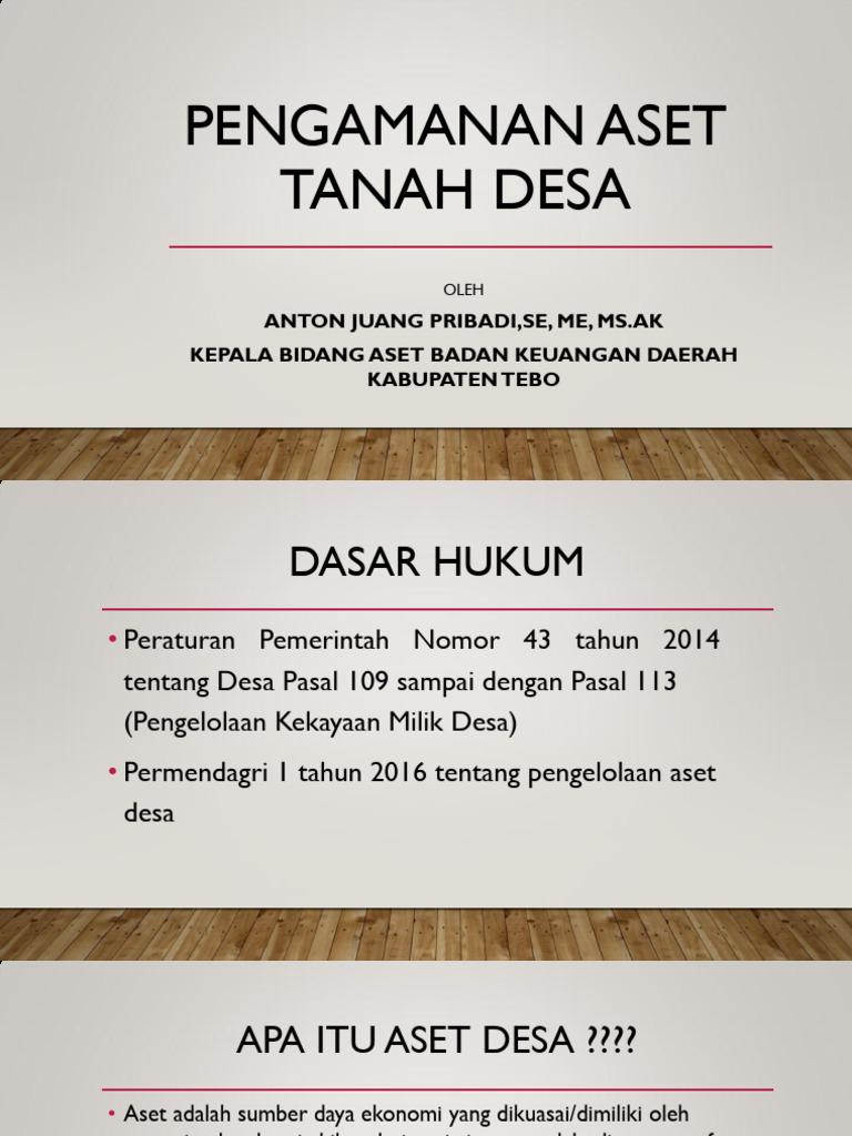 Pengamanan Aset Desa | PDF