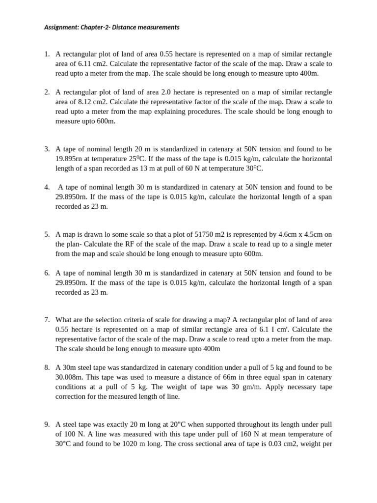 Chapter-2 - Distance Measurements - PPB - Surveying - I | PDF | Area ...
