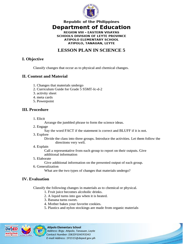 LP Science Giya Q1 W4 Sy 2024 2025 | PDF