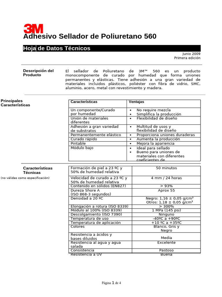 Ficha - Tecnica 3M 560 | PDF