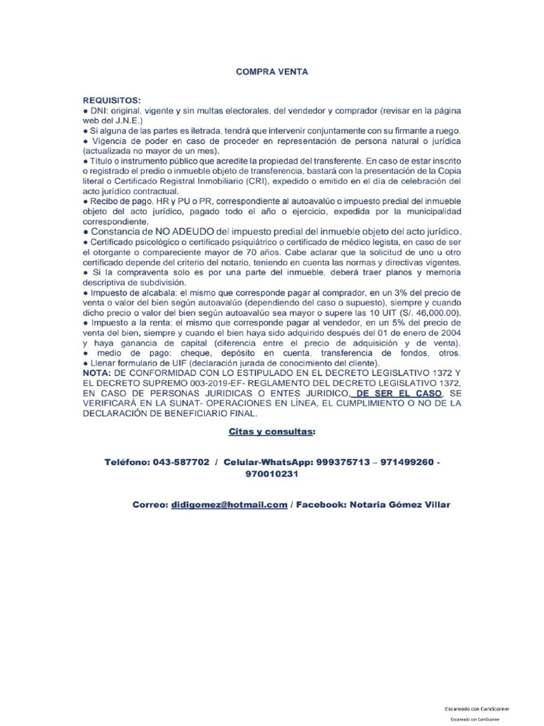 Requisitos Notaria | PDF