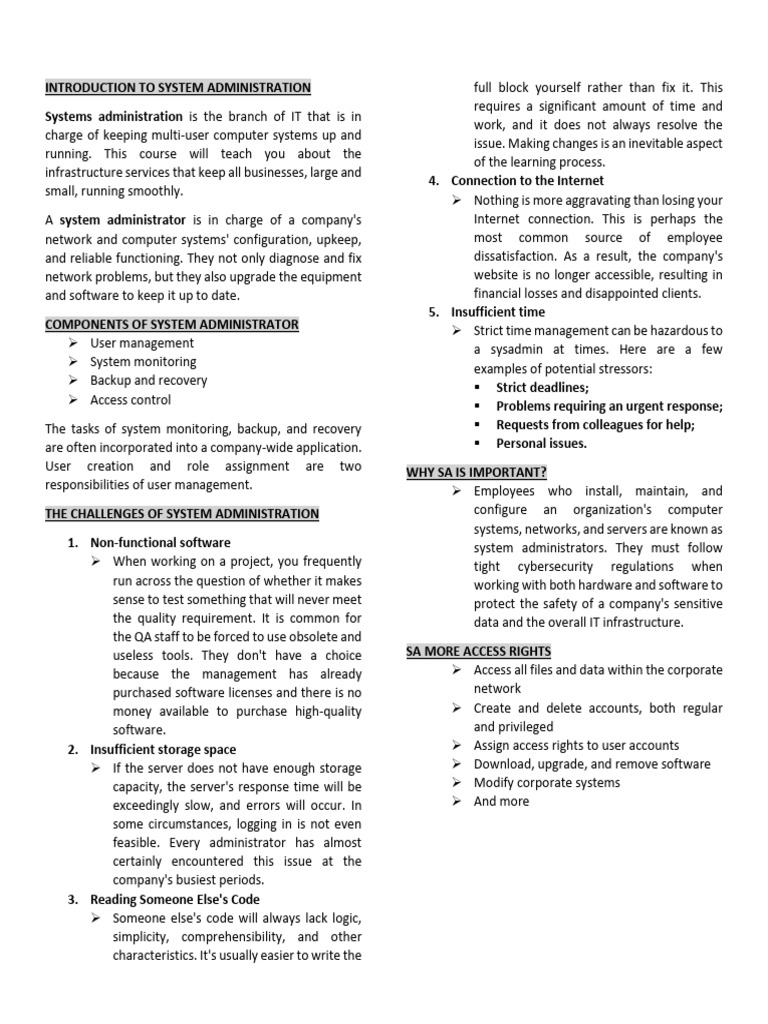 SysAd Chap1-3 | PDF