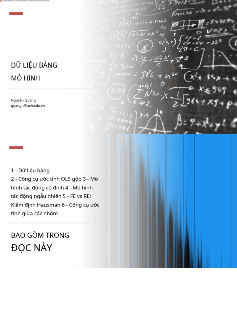 Lecture 14 - Panel Data Models - Auto.vi | PDF