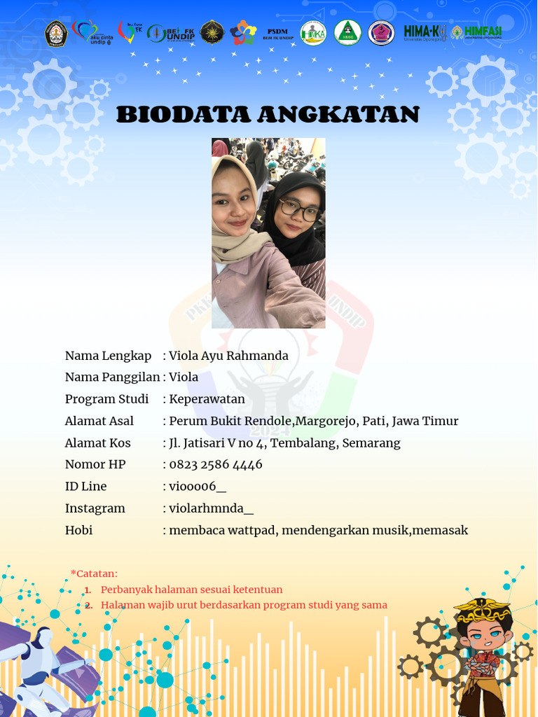 Biodata Angkatan PKKMB | PDF