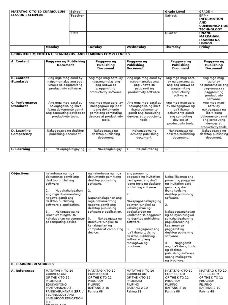 Grade 4 Q1W6 Epp | PDF