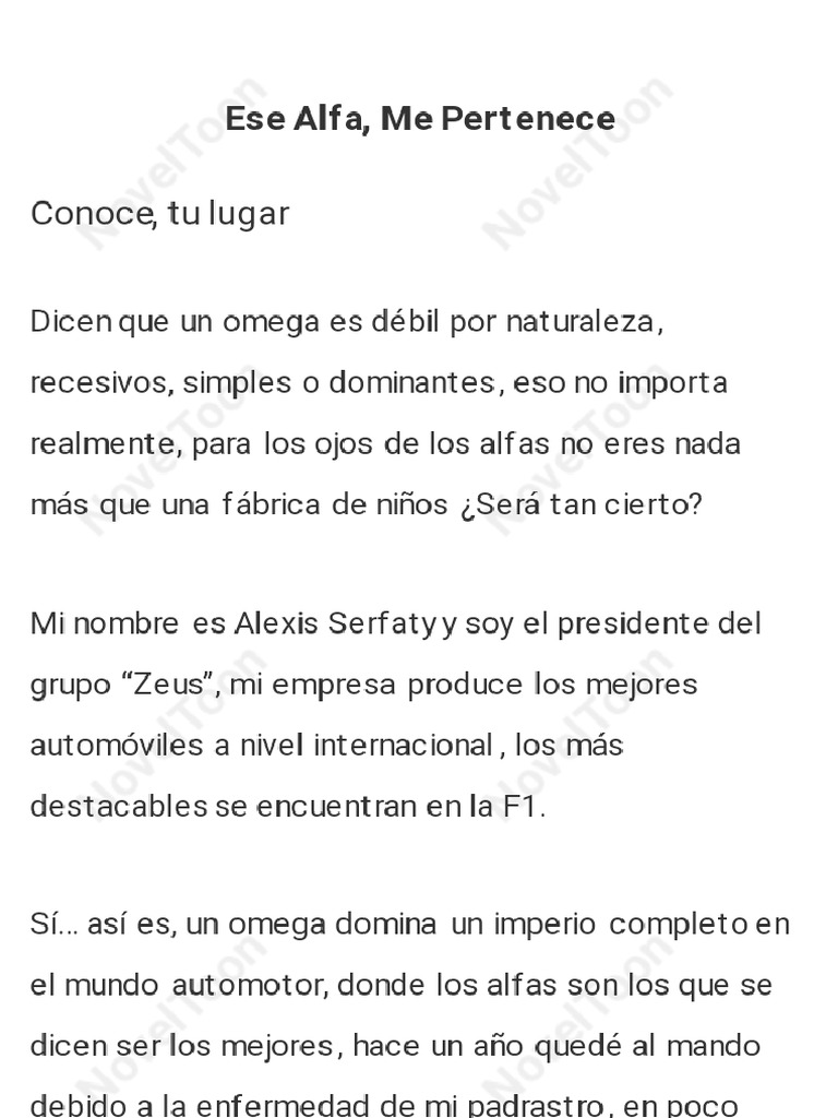 Ese Alfa, Me Pertenece | PDF