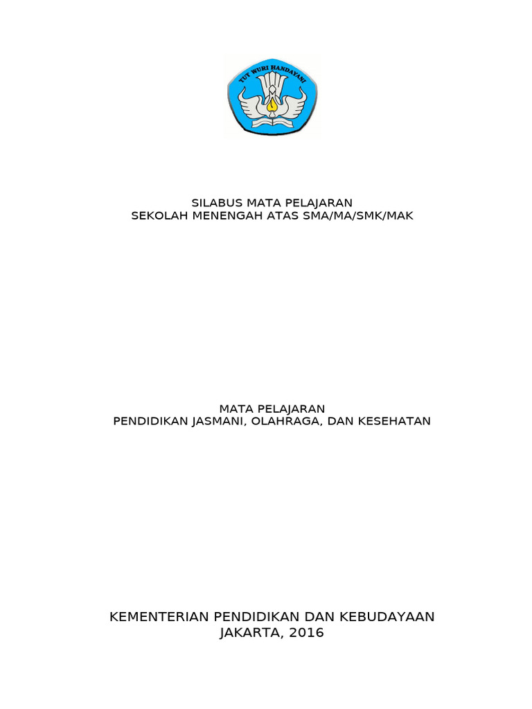 Silabus SMA Kurikulum 2013 Revisi 2016 PJOK | PDF