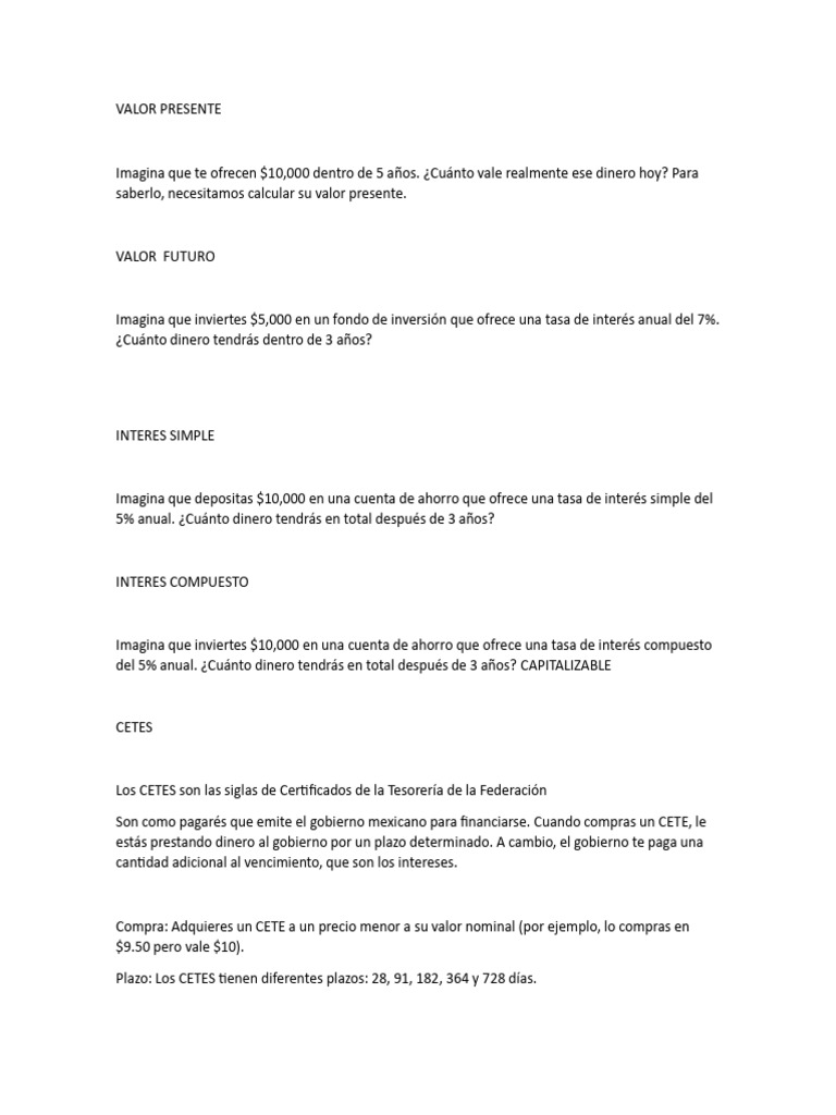 Valor Presente | PDF