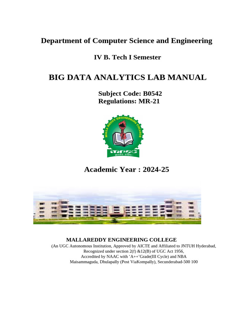 BDA Lab Manual | PDF