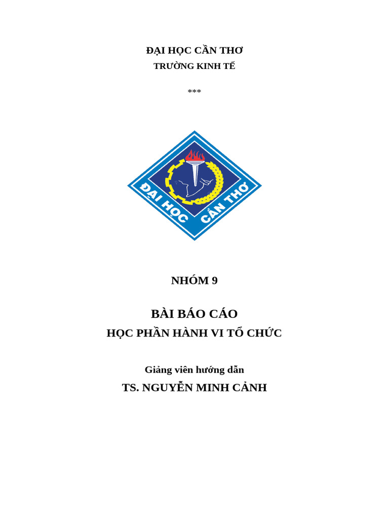 Hành Vi T CH C - Nhóm 1 | PDF