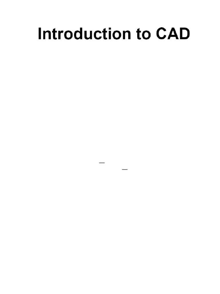 Lesson 1 Introduction to CAD | PDF Lesson 1 Introduction to CAD | PDF