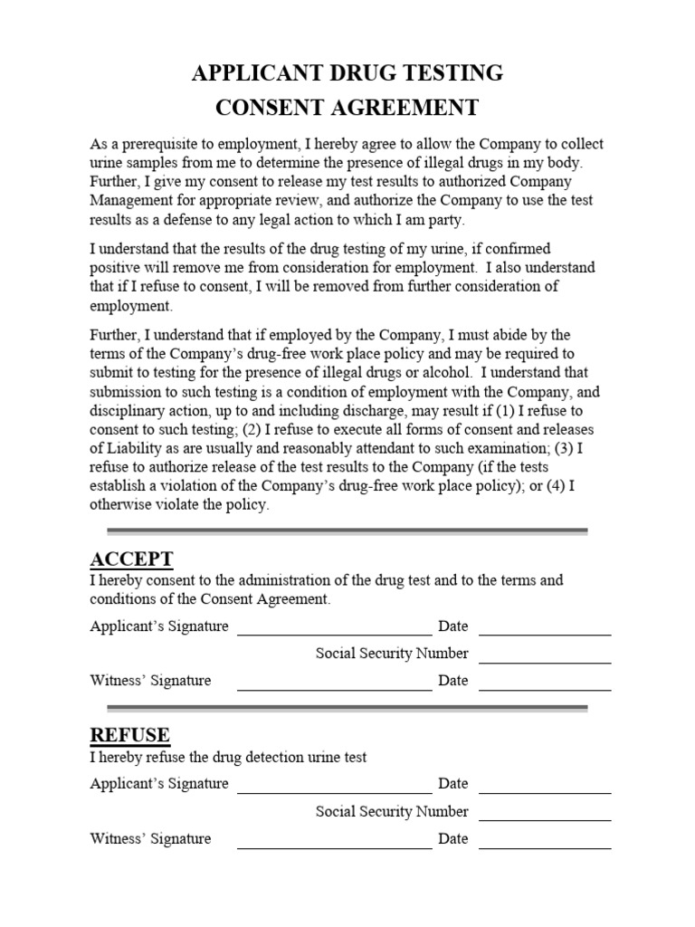 Applicant Drug Testing | PDF