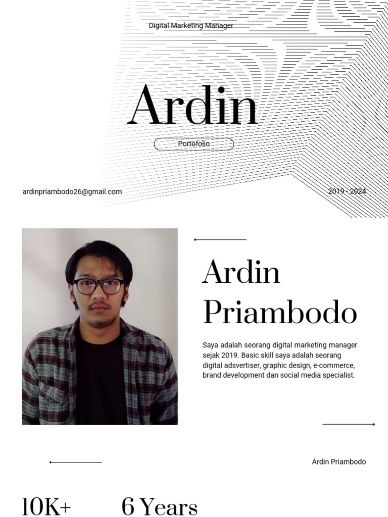 Ardin Priambodo Social Media ManagerContent Creator Resume | PDF