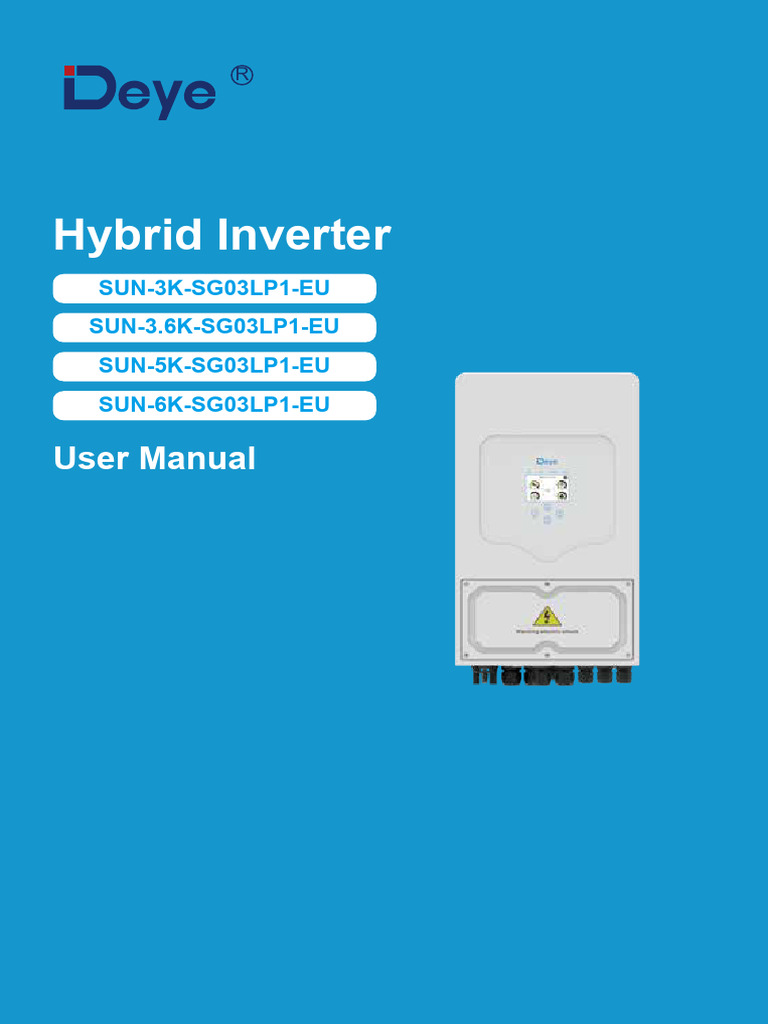 Instructions Sun 3 6k Sg03lp1 Eu 240813 en | PDF