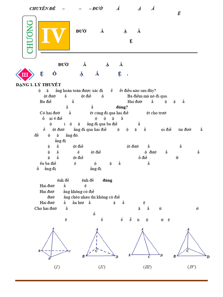Toan 11 c4 b1.2 Duong Thang Va Mat Phang Trong Khong Gian TN de | PDF