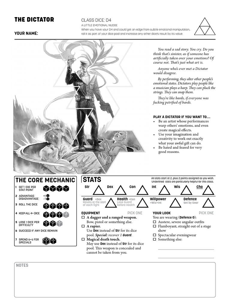 Character - Sheet - Rituals Dictator | PDF