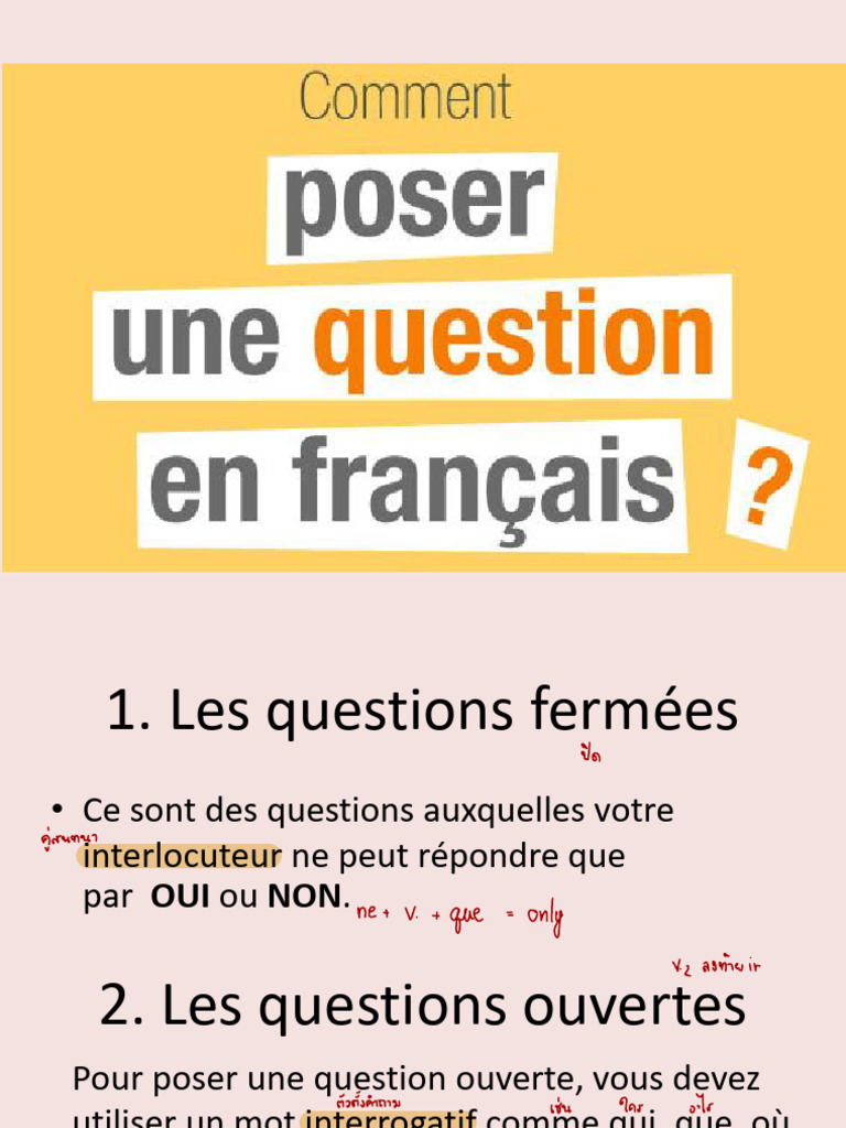 Poser Des Questions | PDF
