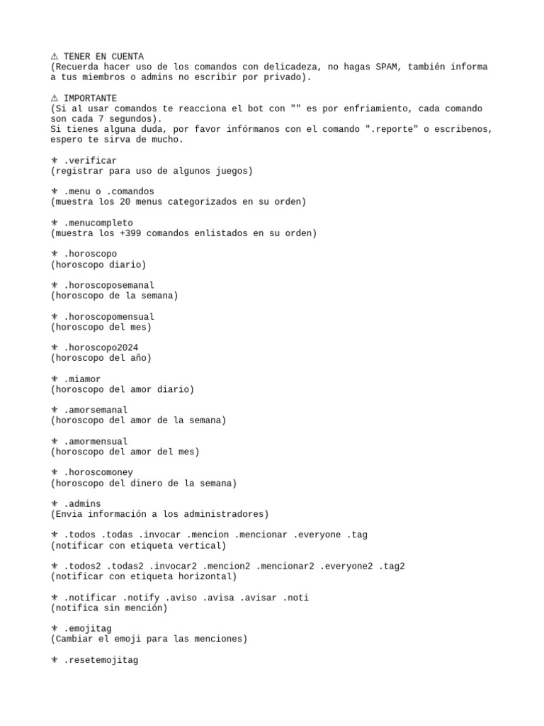 Comandos Comunes | PDF
