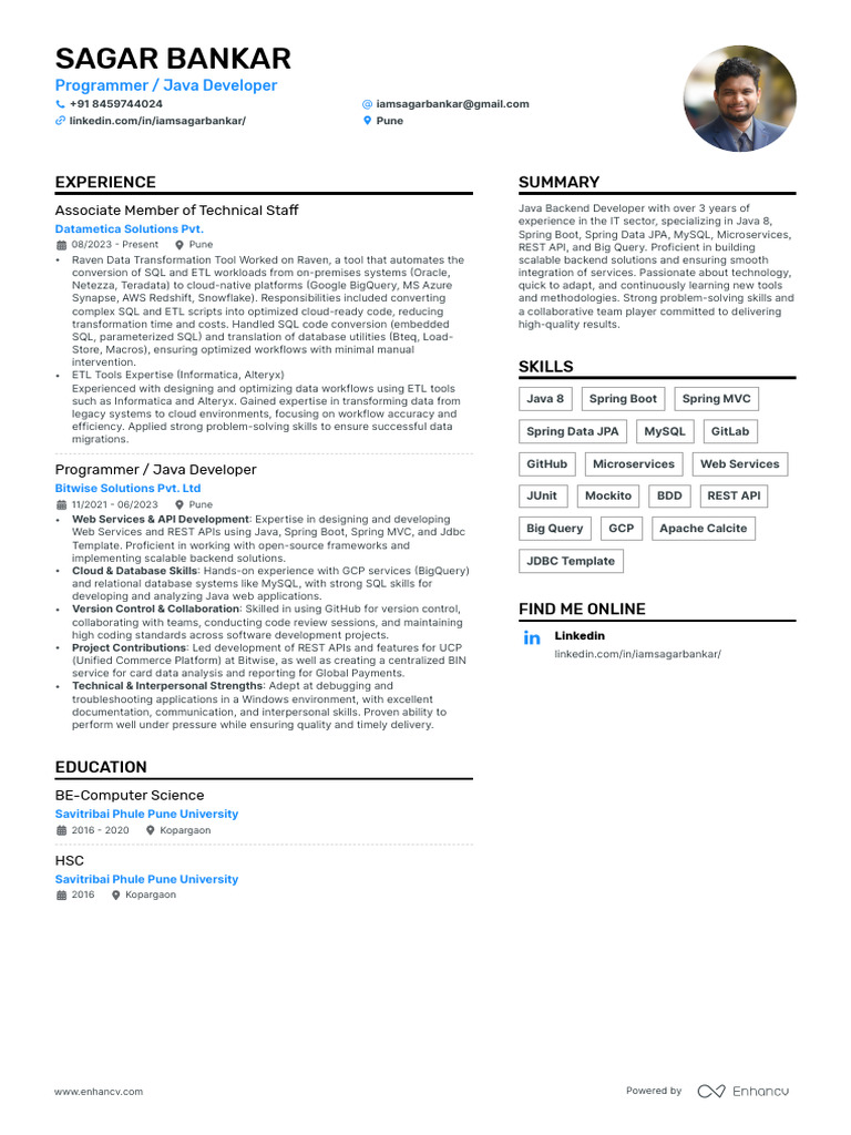 Sagar Bankar Resume | PDF