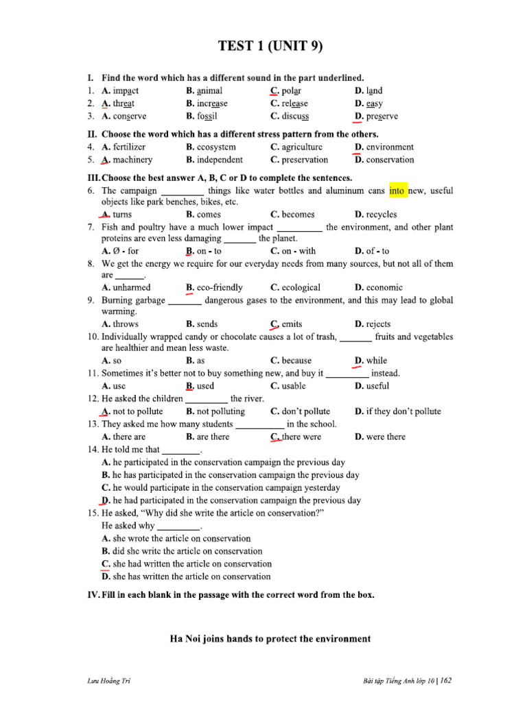 Test 1 U9 | PDF