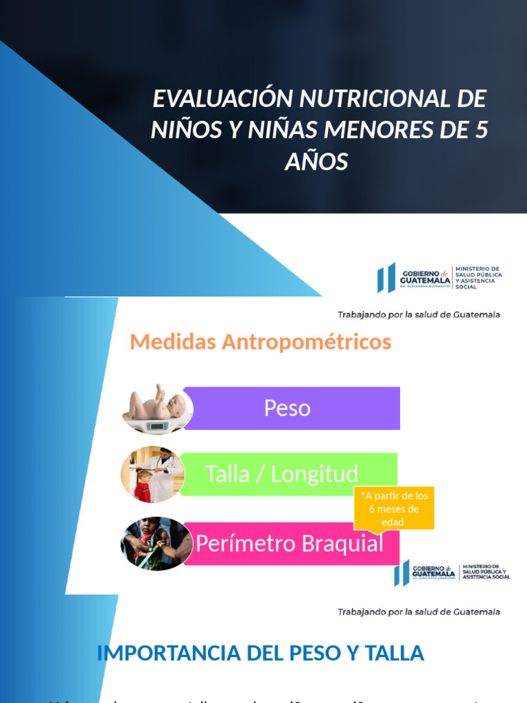 Evaluación Nutricional de Niños y Niñas Menores de 5 Años | PDF