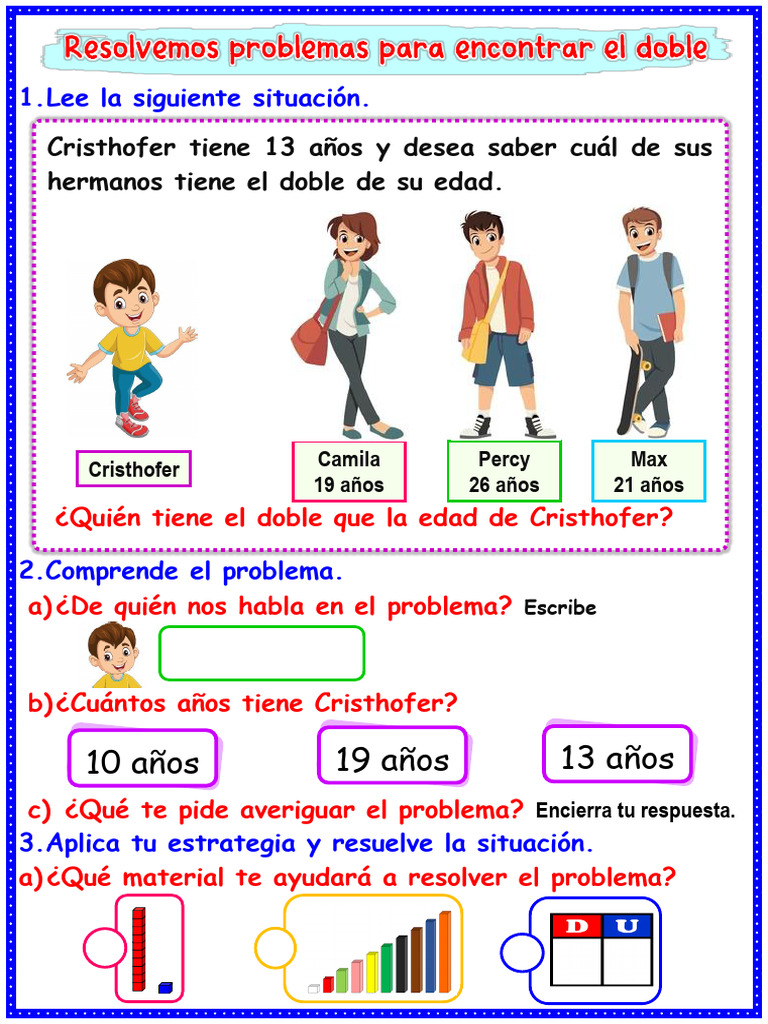 Ficha Resolvemos Problemas para Encontrar El Doble Maestra Janet | PDF