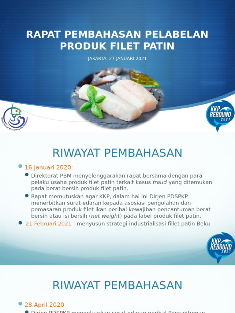 Materi Pembahasan Label Fillet Patin by Koord Standardisasi | PDF ...