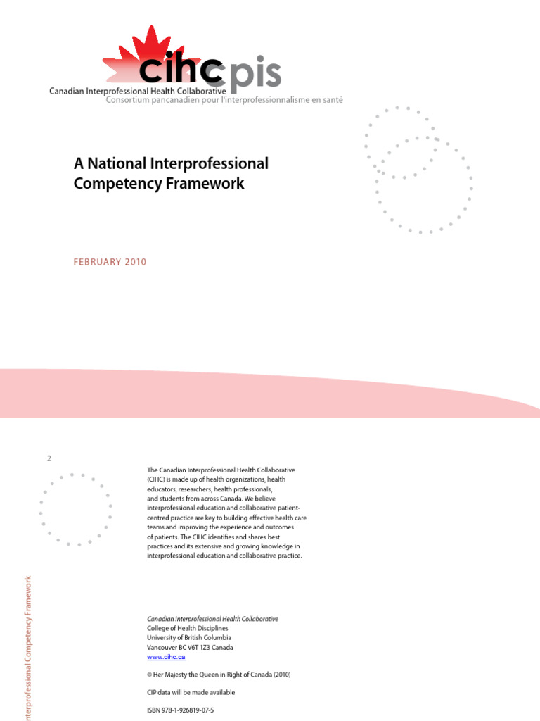 CIHC National Interprofessional Competency Framework | PDF