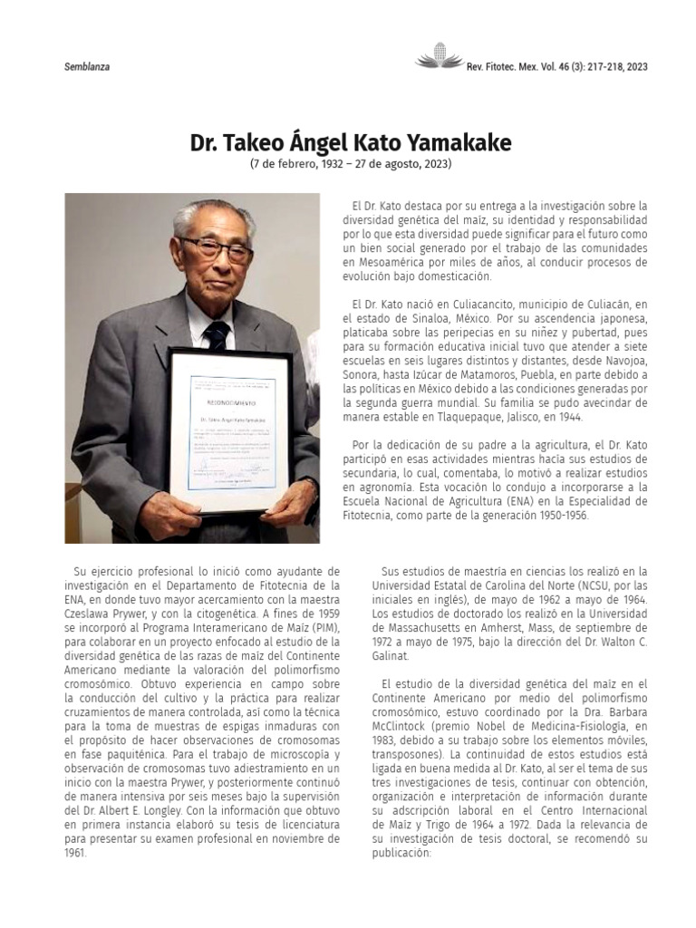 Semblanza Dr. Kato | PDF