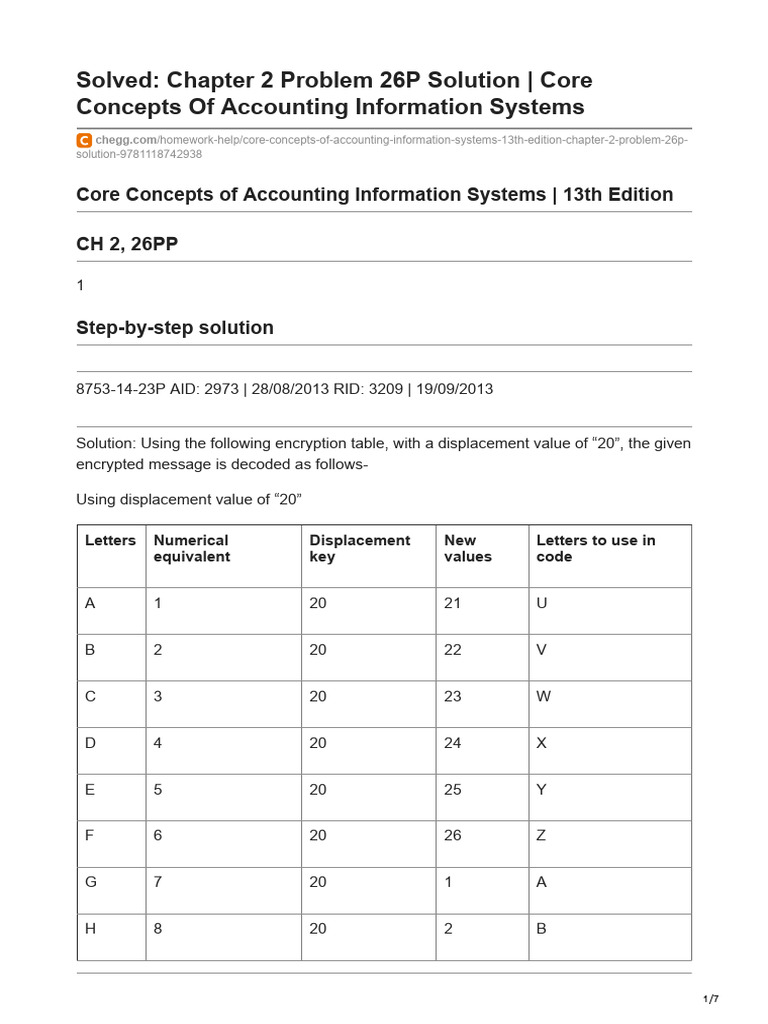 Solved Chapter 2 Problem 26P Solution Core Concepts of Accounting ...